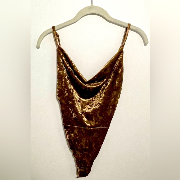 Ruby & Jenna | Tops | Ruby Jenna Velvet Cowl Neck Bodysuit Size S ...